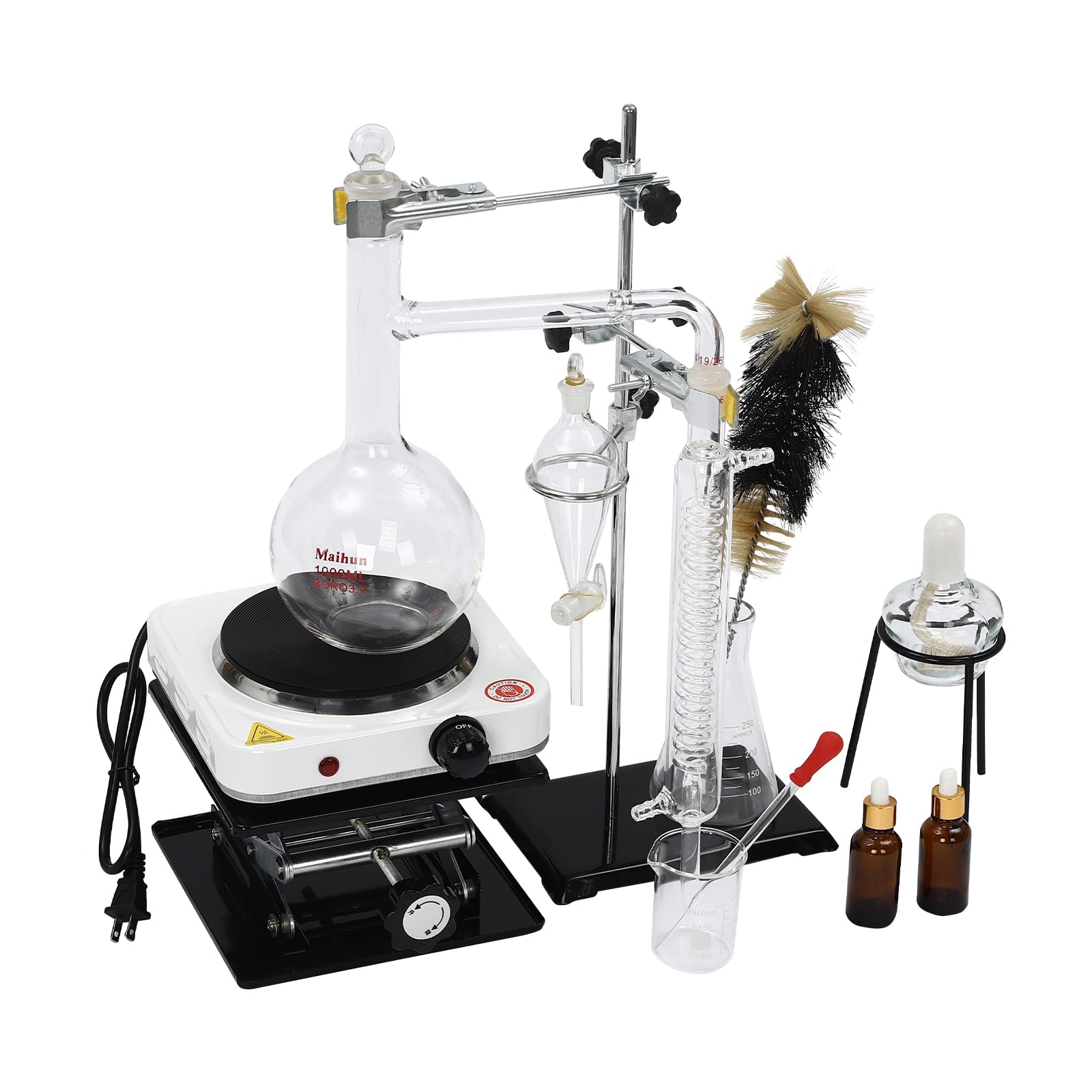 Lab Distillation Apparatus, 1000ml Essential Oil Distillation Apparatus ...