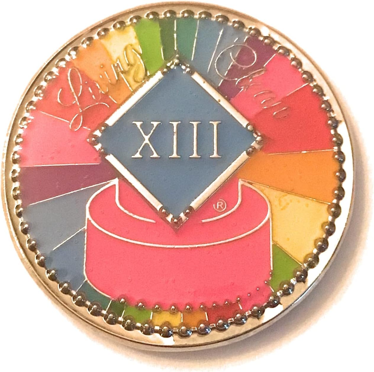 Amazon.com : 13 Year, NA, Narcotics Anonymous, Living Clean- Rainbow ...