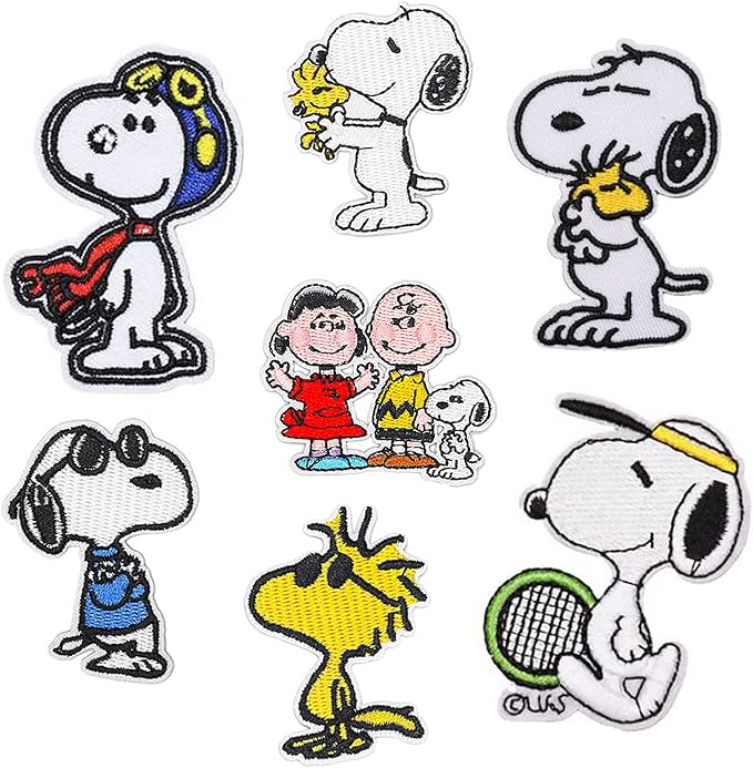Amazon.com: Chilynie Cute Cartoon Dog Iron On Embroidered Patches Sew ...