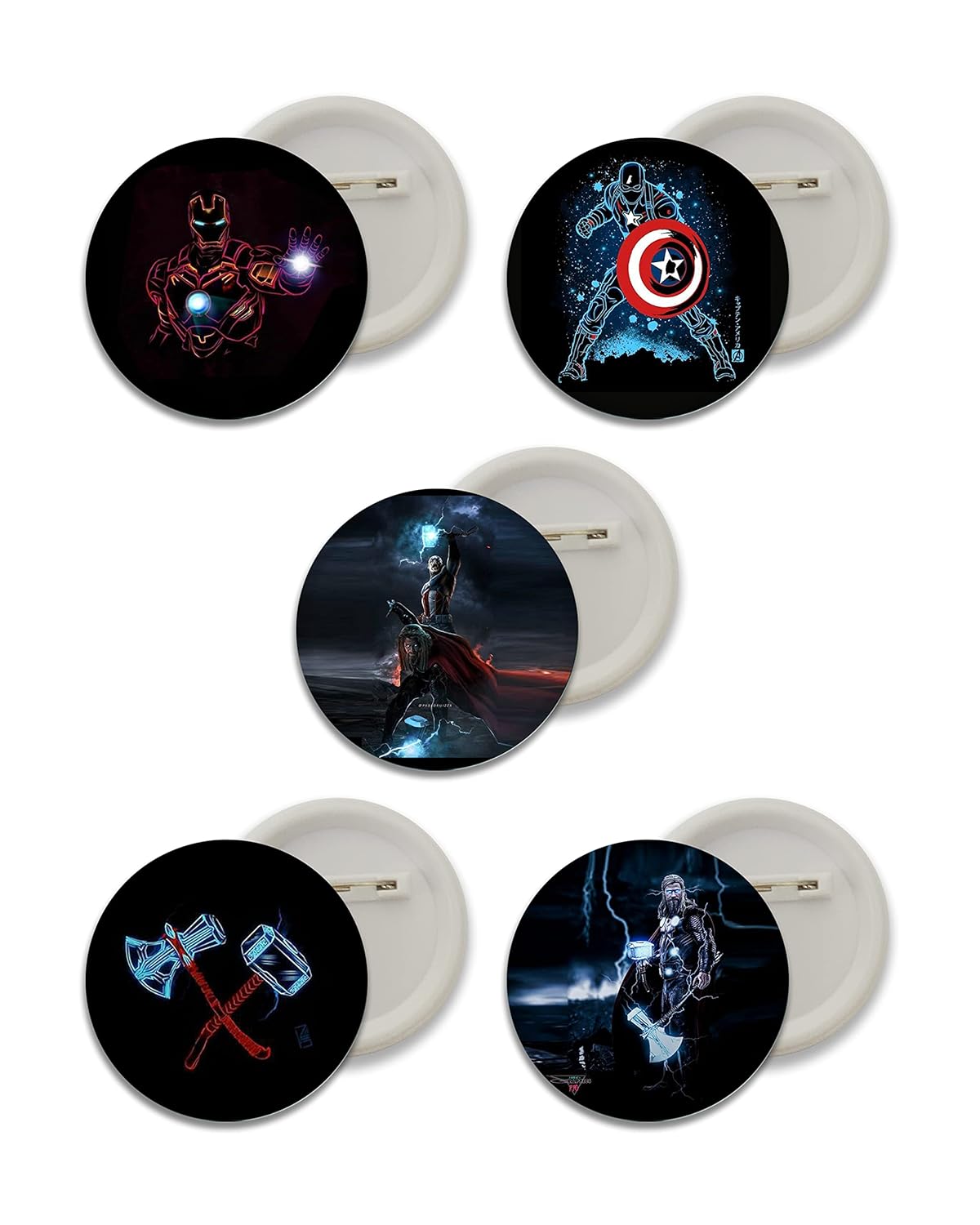 Buy d2c marvels avengers button badges (avengers1)- Multi color Online ...