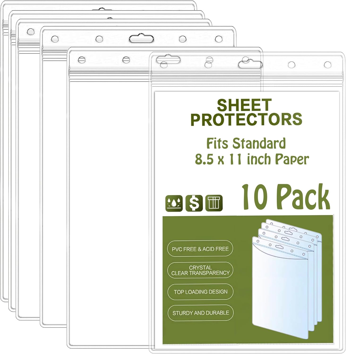 Amazon.com : Bird Fiy Sheet Protectors 10 Pack 8.5" x 11" Waterproof ...
