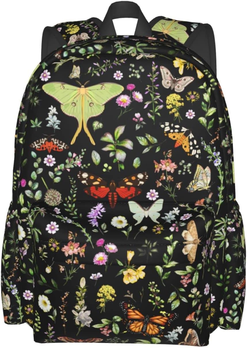 Amazon.com | MOLIAN Butterflies Moths Flower Stylish Backpack With ...