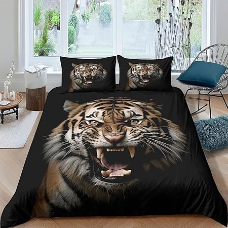 Tiertiger Bettwäsche-Set, 135X200 cm 3D-Gedrucktes Bettwäsche-Set ...