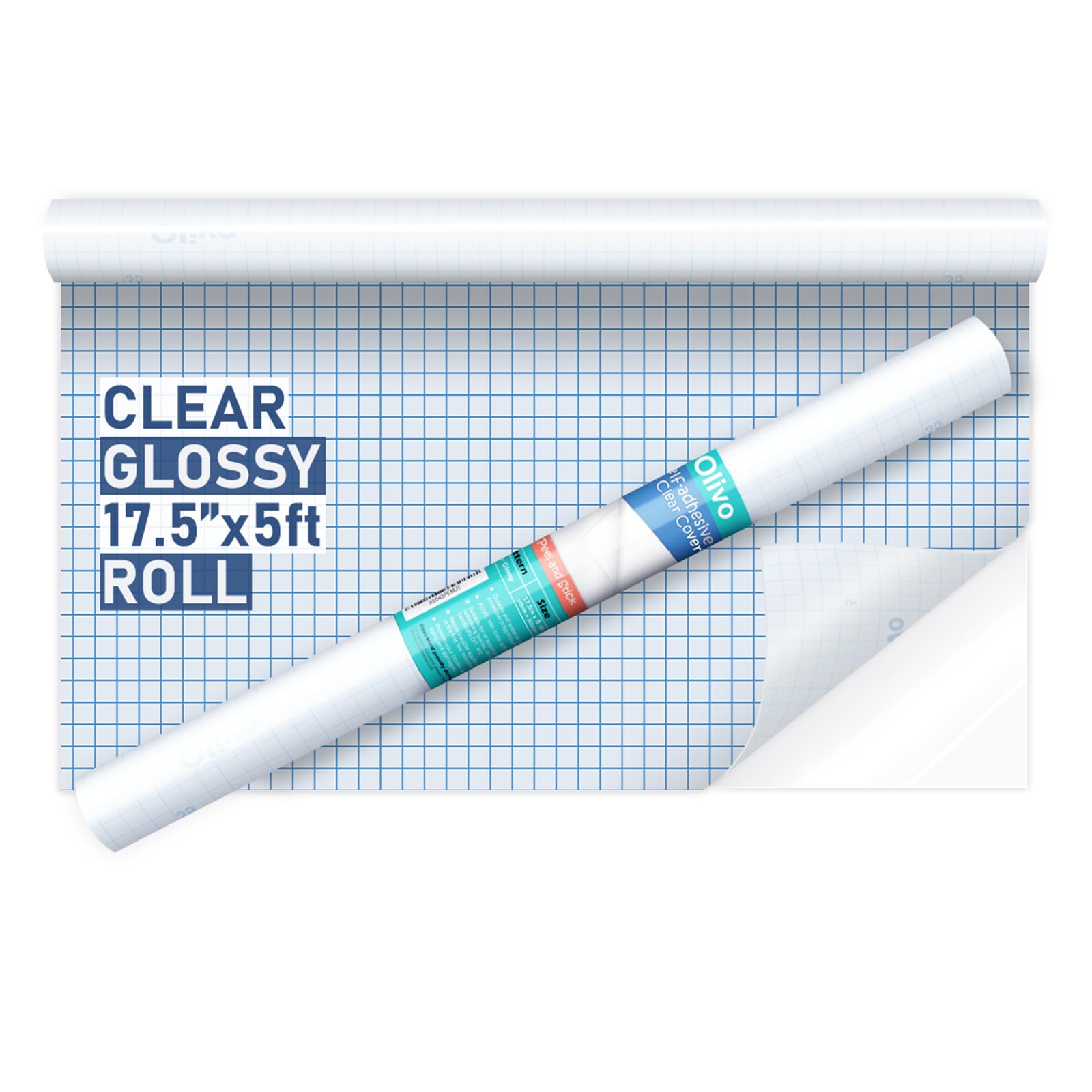 Snapklik.com : Clear Contact Paper Roll For Books Crafts 17.5 In X 5 Ft ...