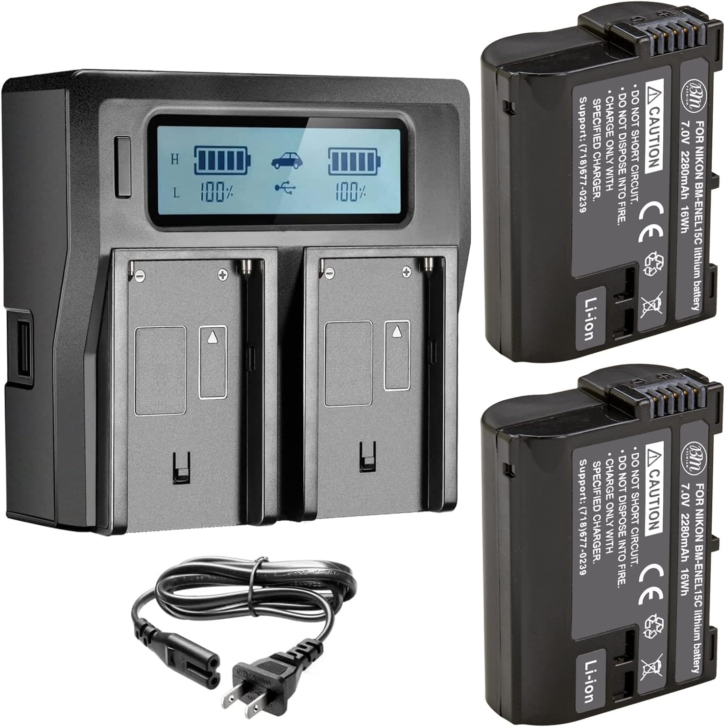 Amazon.com : BM Premium EN-EL15C High Capacity Battery for Nikon Zf, Z5 ...