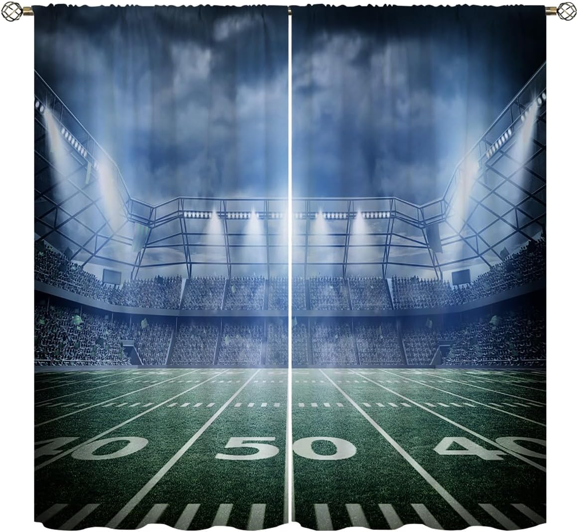Amazon.com: Wusihorld Football Blackout Curtains for Home Decor ...