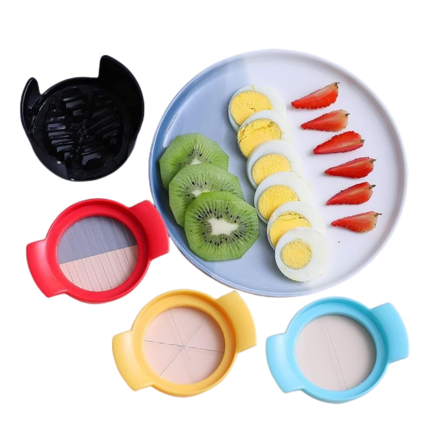 JDLYEVER Egg Slicer 3 in 1 Egg Cutter 304 Stainless Steel ABS Kitchen ...