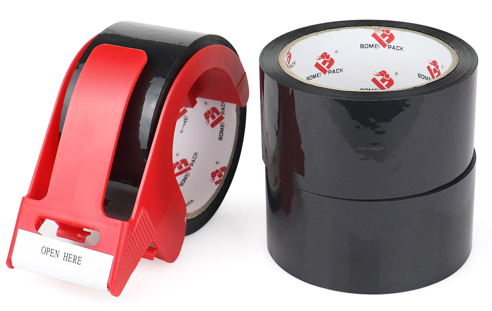 Amazon.com : Black Packing Tape,Moving Tape,1.88 Inch x 55 Yards,2 Mil ...