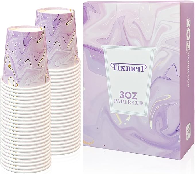 Amazon.com: Tixmelp 52 Pack 3oz Paper Cups, Disposable Bathroom Cups ...