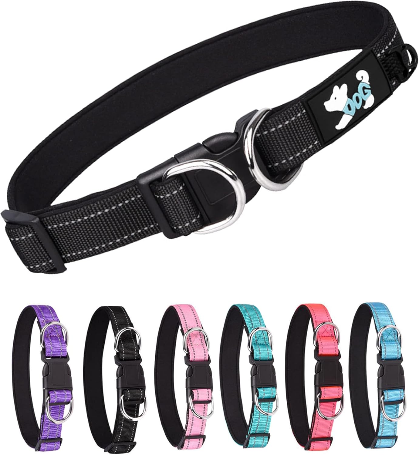 Amazon.com : Reflective Dog Collar for Small Medium Large Dogs ...