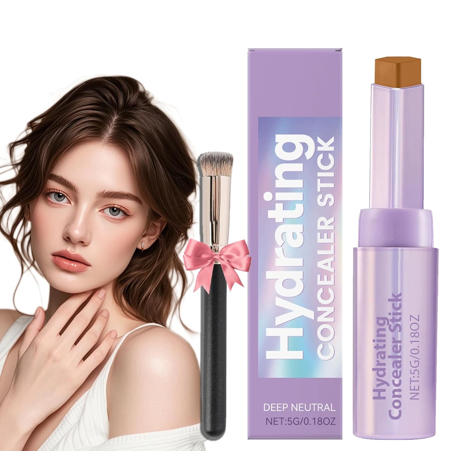 Amazon.com: Shape Tape Concealer Stick & Brush, Tate Big Stick Energy Duo – Shape Tape Concealer ...