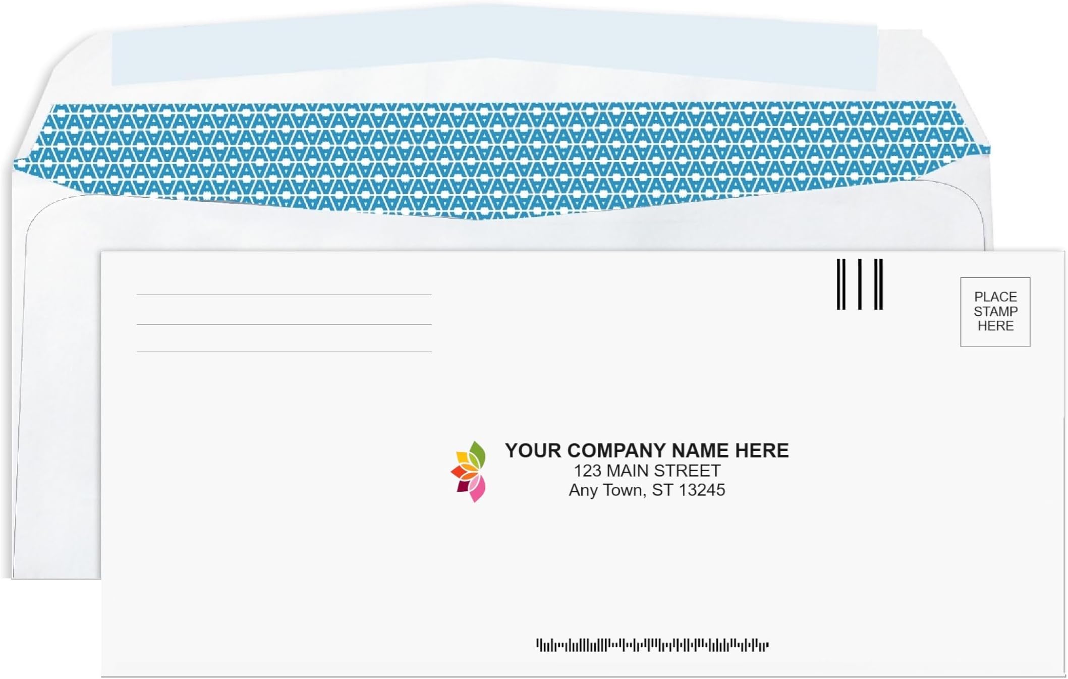 Amazon.com : 1000#9 Custom Printed Courtesy Reply Mail Gummed Security ...