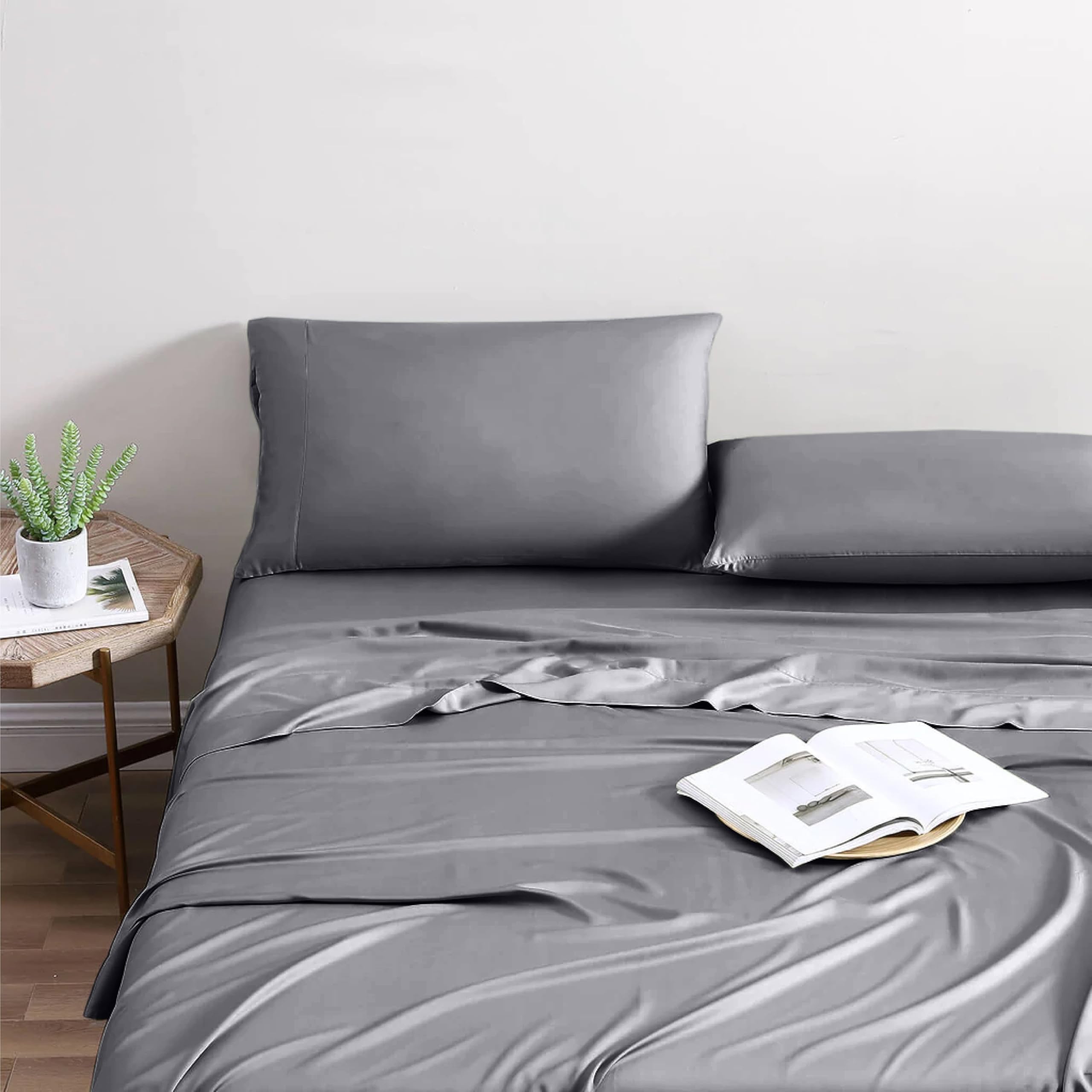 Amazon.com: Mayfair Linen 100% Viscose Derived from Bamboo Sheets Queen ...