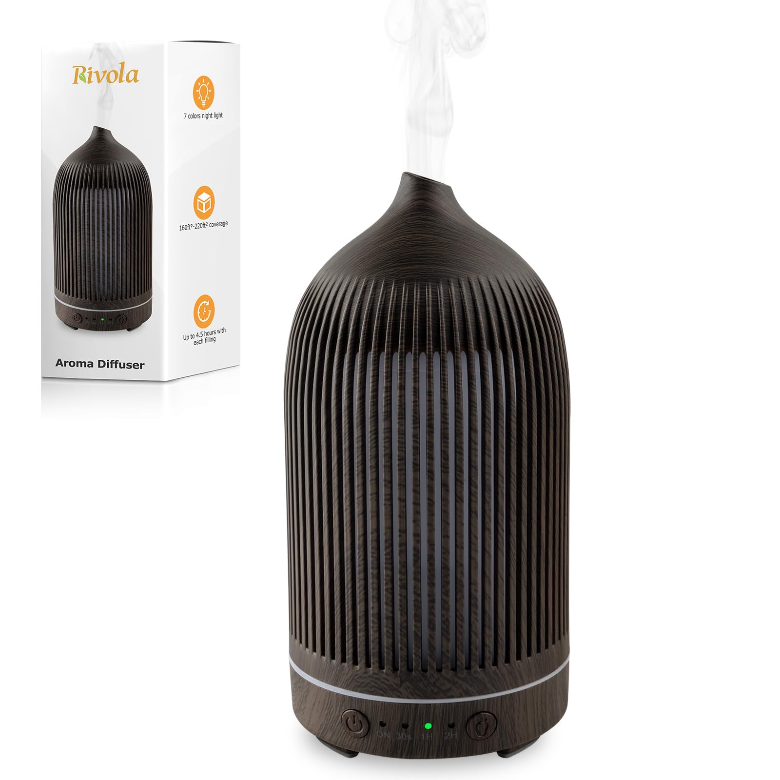 Amazon.com: Rivola Essential Oil Diffuser 200ML Aromatherapy Diffuser ...