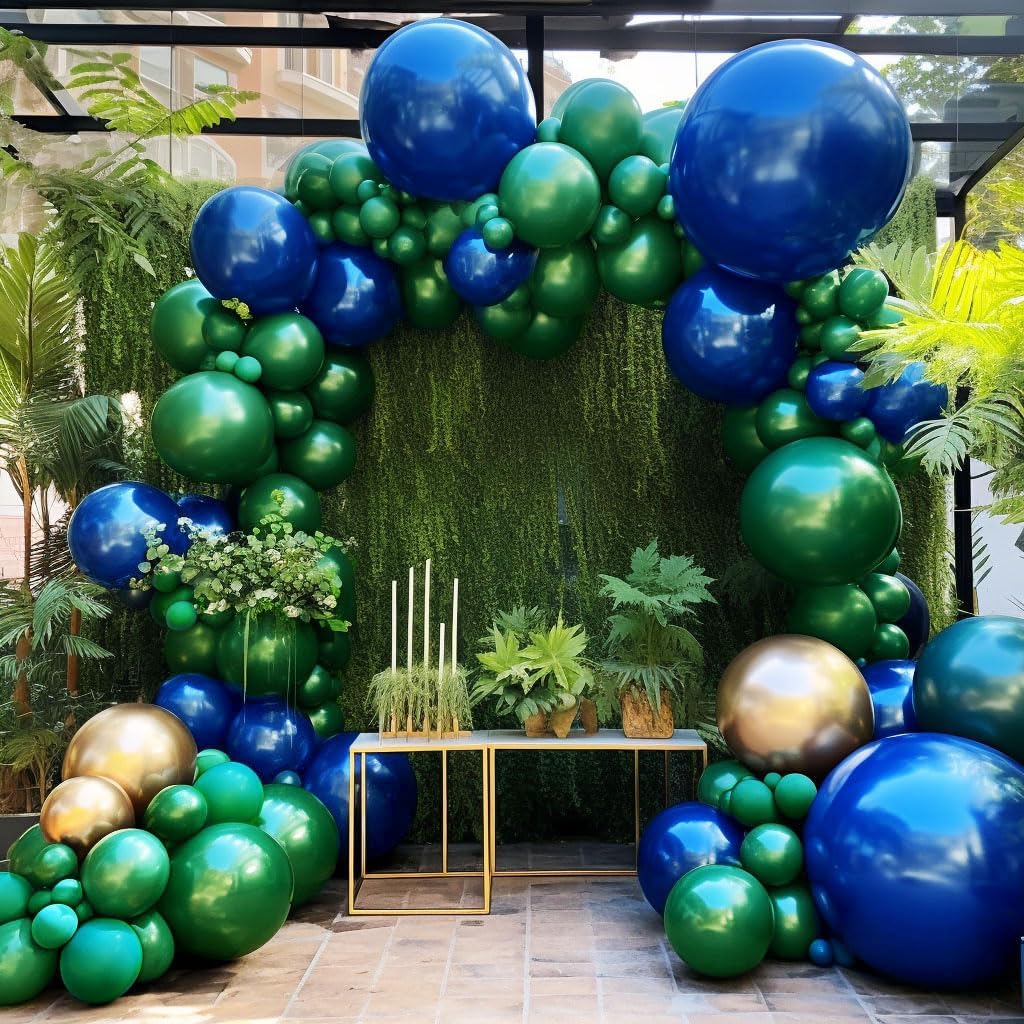 Globos de color verde oscuro, globos verdes de doble relleno ...