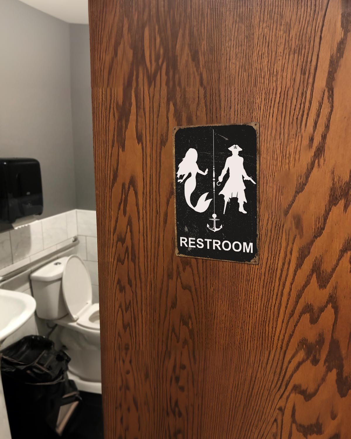 Snapklik.com : ALKB Nautical Themed Vintage Restroom Door Sign Fun ...
