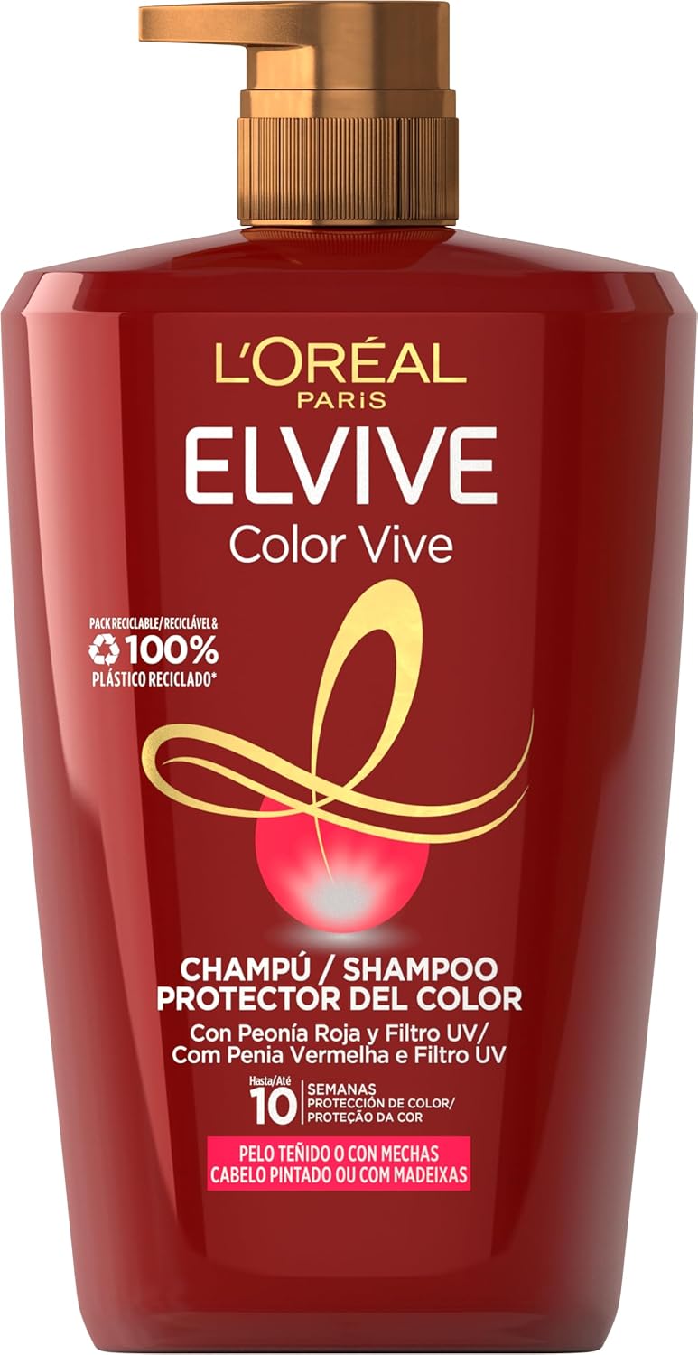 L'Oréal Paris Elvive Color-Vive, Shampoo Maxi Formato Per Capelli ...