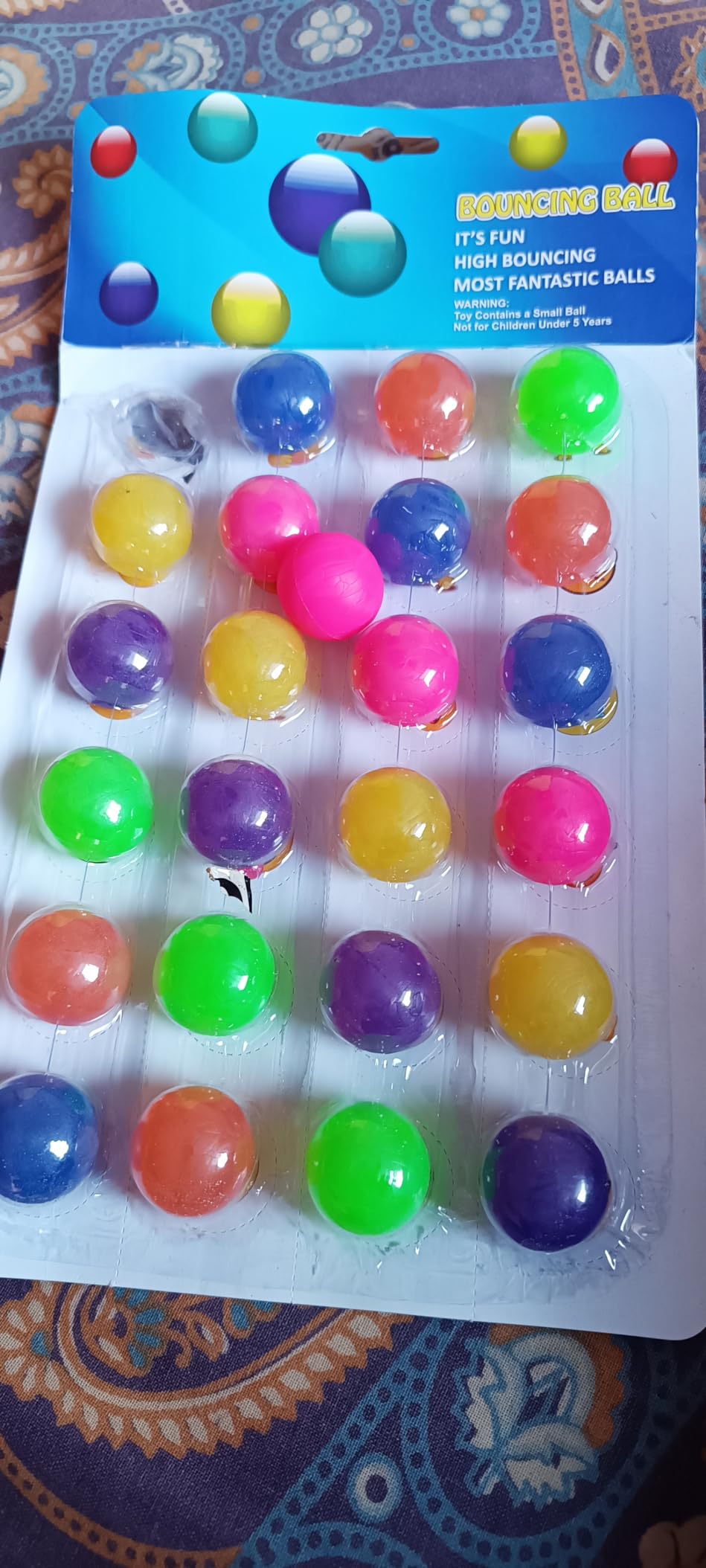 M2K HUB® 24 ps Jumping Balls for Kids, Small Crazy Bouncy Ball for Kids ...