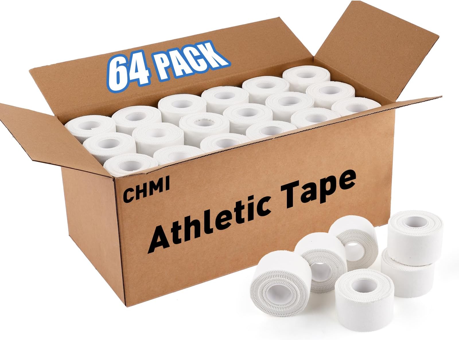 Amazon.com: Professional 6 Pack White Athletic Sports Tape - 1.5 Inch × ...