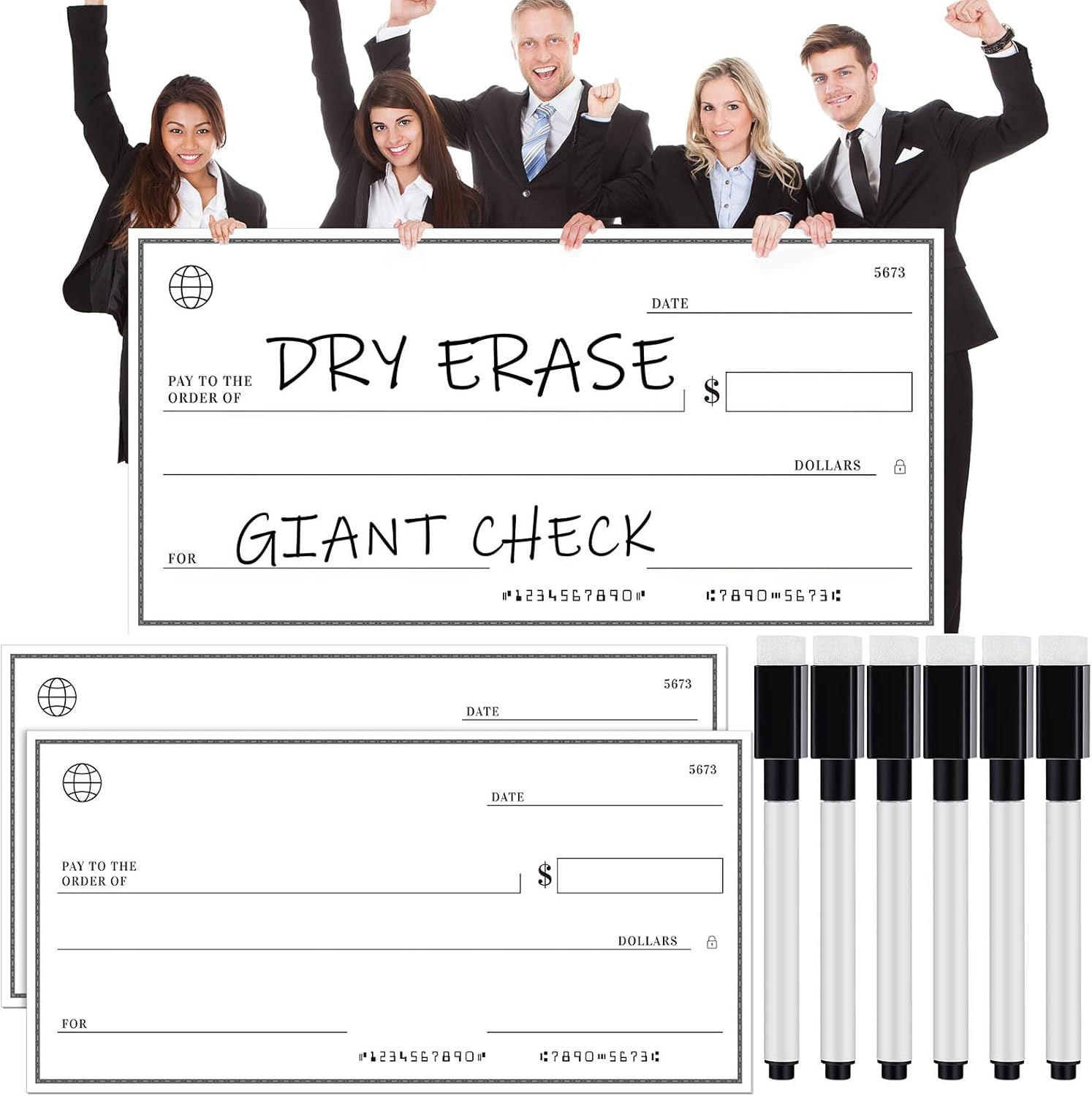 Amazon.com : Honoson 8 Pcs Giant Check Big Check for Presentations Dry ...