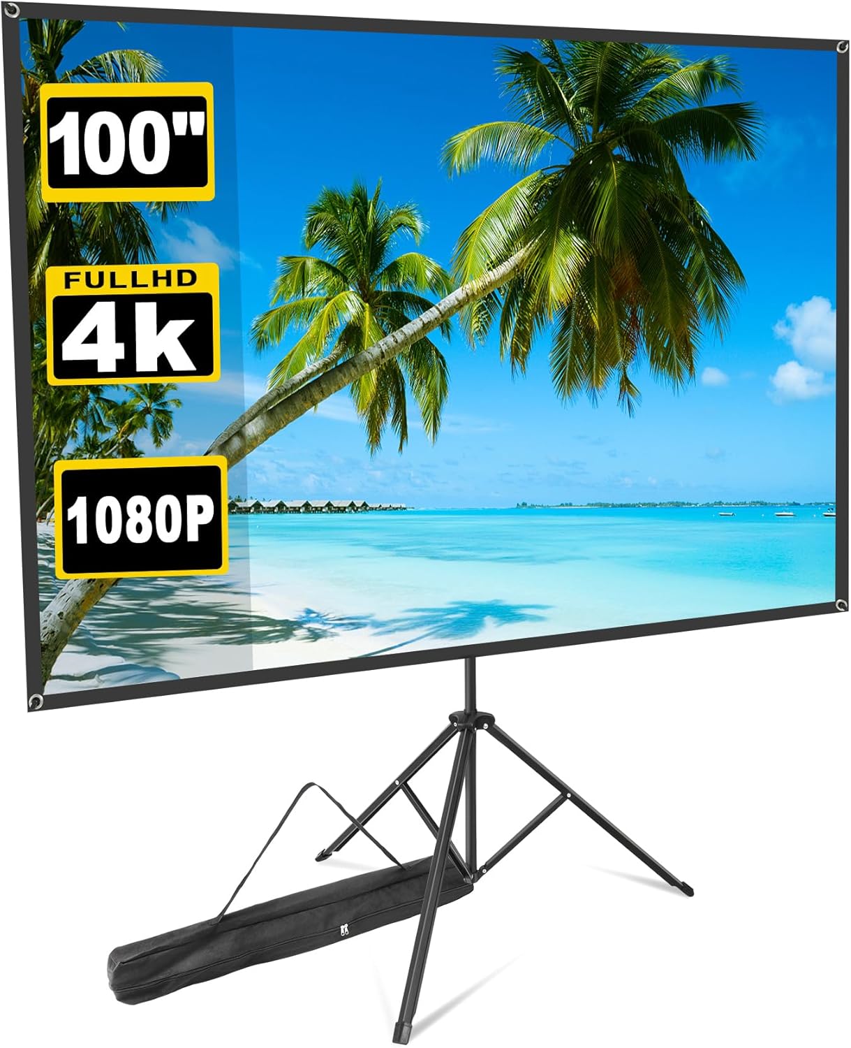 VISULAPEX Portable Projector Screen 80 Inch,Projector Screen with Stand ...