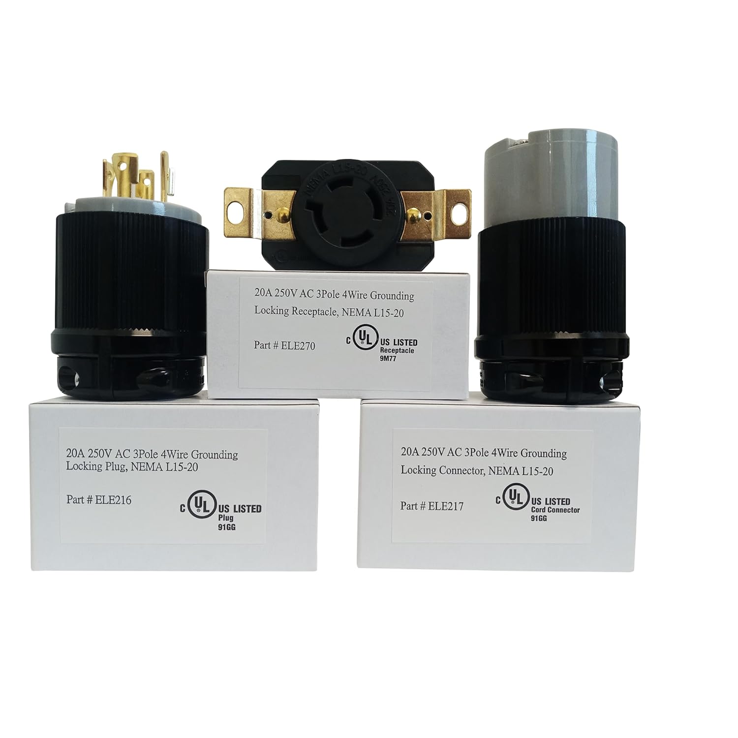 OCS Parts NEMA L15-20 Locking Plugs, Connectors, and Receptacles |250 ...