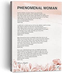 Amazon.com: Inspirational Phenomenal Woman Poem Canvas Painting Framed ...