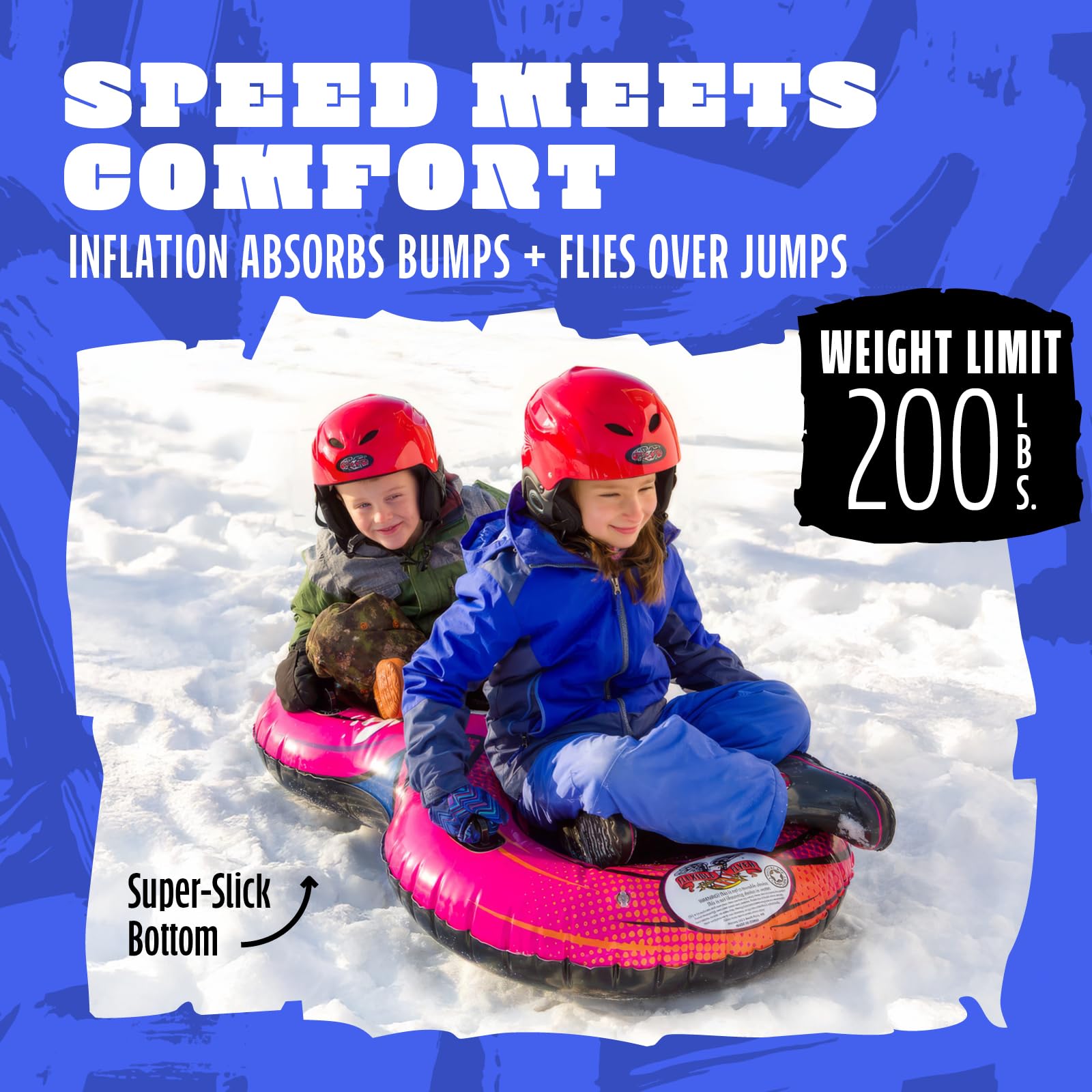 Snapklik.com : Flexible Flyer 57" Snow Twist Inflatable Tube Sled - 2 ...