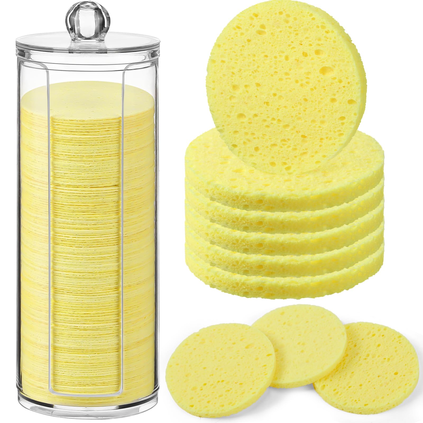 Amazon.com : Sieral 120pcs Compressed Facial Sponges Disposable Natural ...