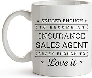 Amazon.com: YouNique Designs Insurance Sales Agent Mug, 11 Ounces ...