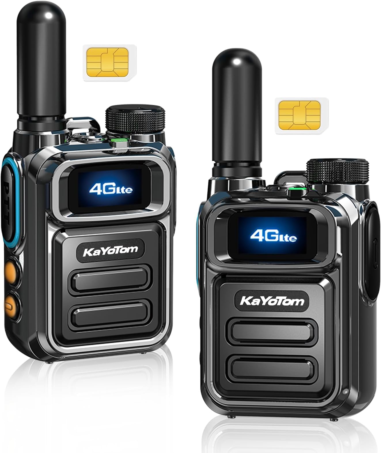 Amazon.com: KAYOTOM Global Walkie Talkies Unlimited Range POC 4G ...