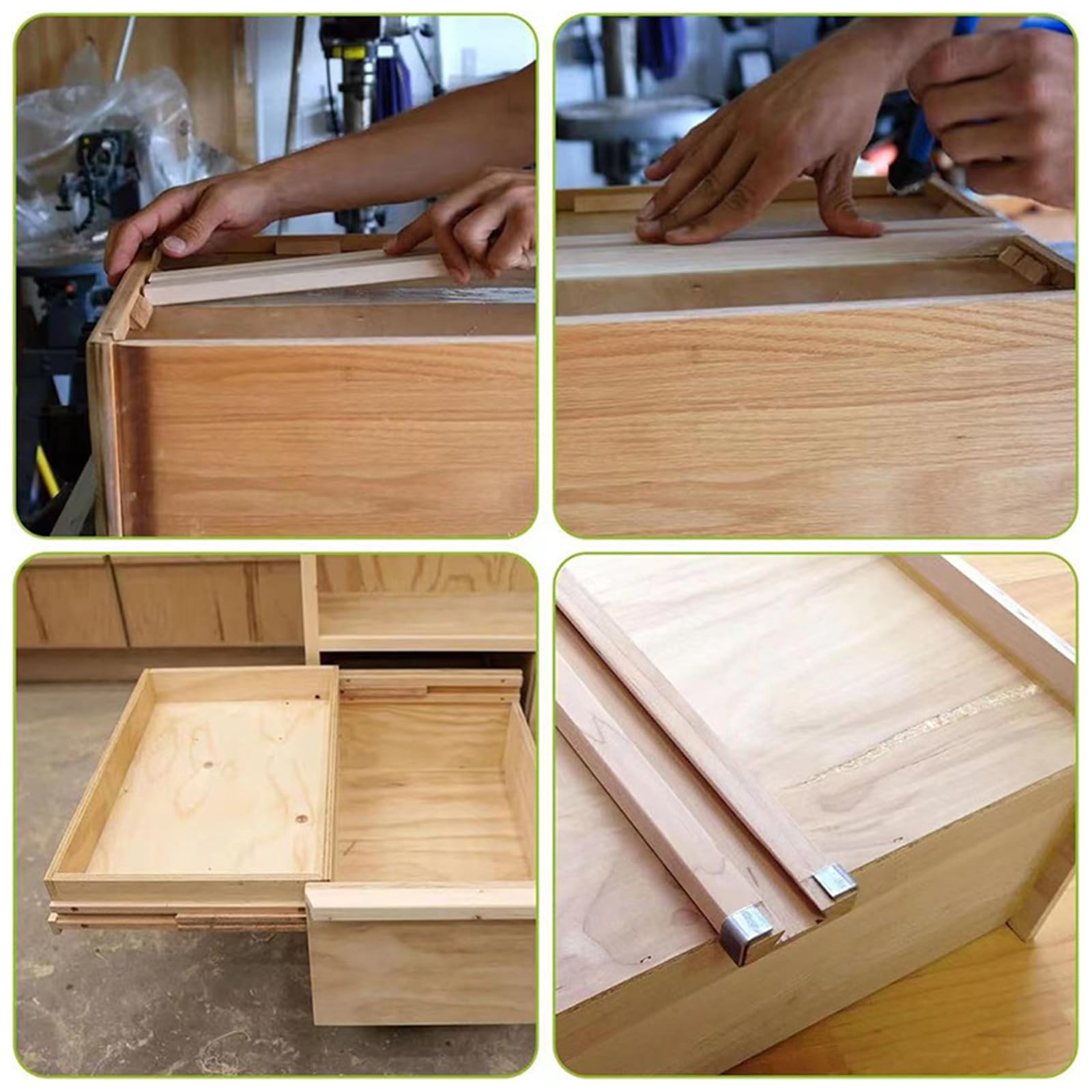 Snapklik.com : 6 Pack Wood Drawer Slides, 17 Inches Classic Traditional ...