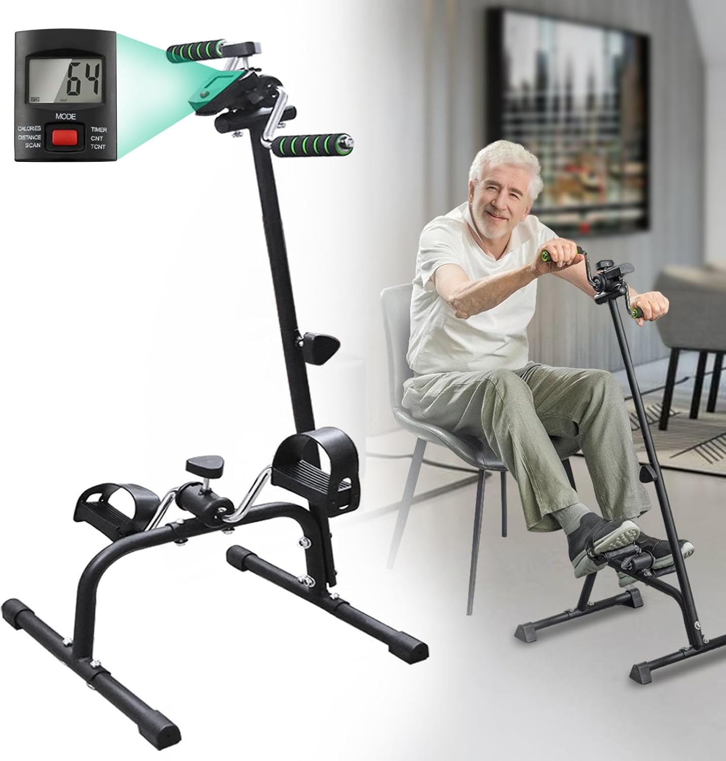 Amazon.com : Pedal Exerciser for Seniors Hand Arm Leg and Knee Peddler ...