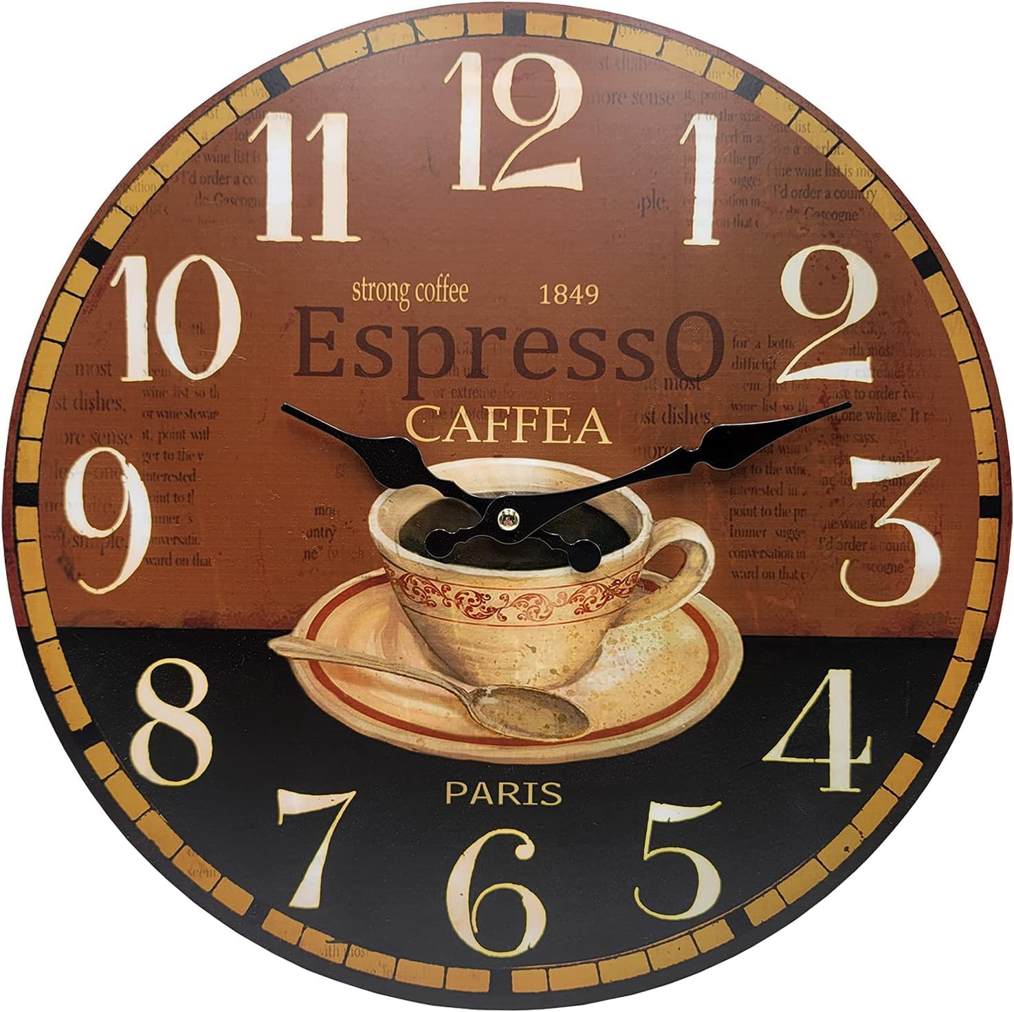 Amazon.com: La Crosse Clock 404-2631C-INT 12-Inch Round Coffee ...