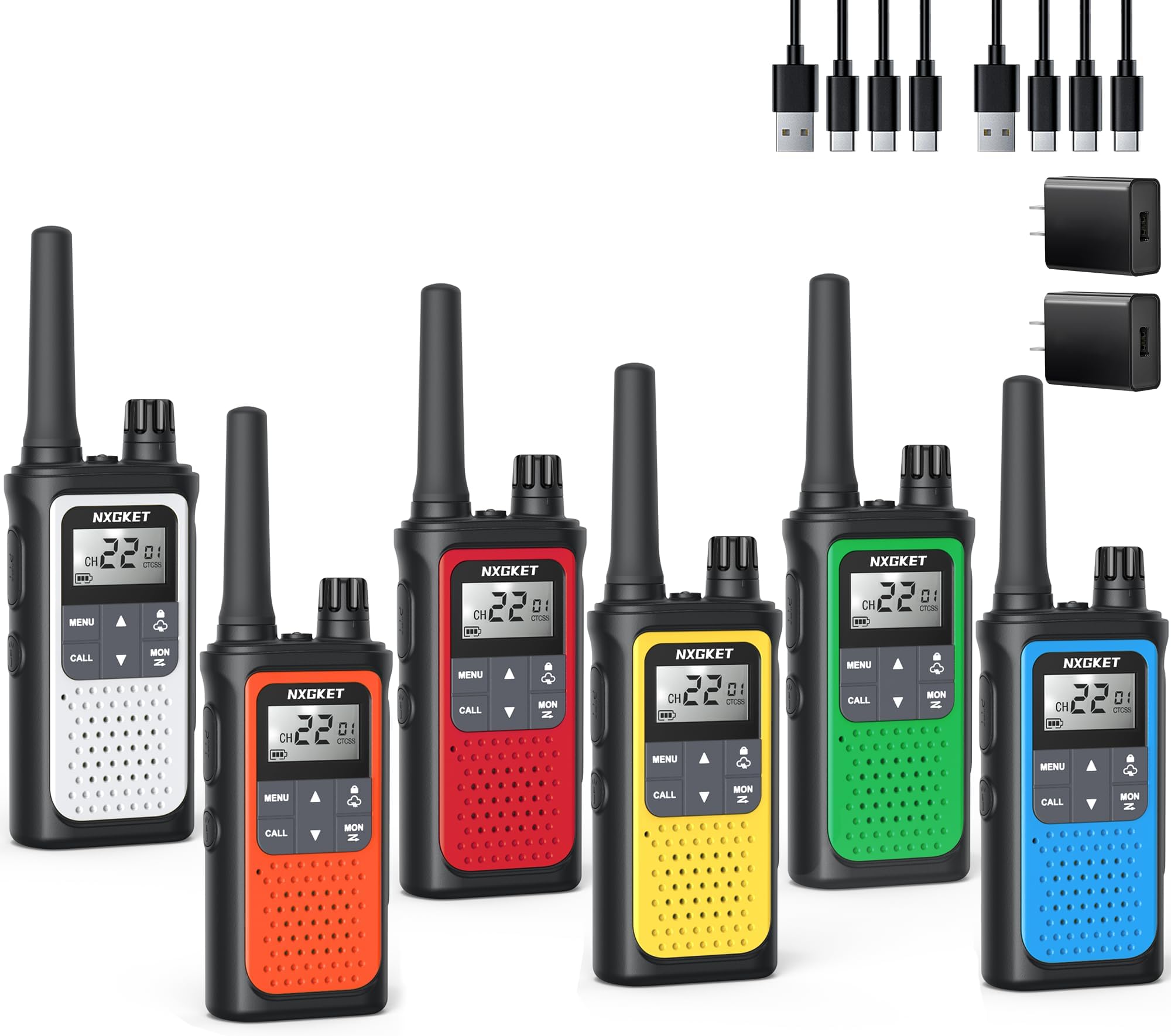 Amazon.com: Rechargeable Walkie Talkies for Adults Two Way Radios for ...