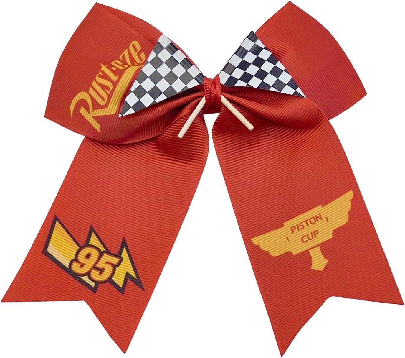 Amazon.com : 2PC Racing Checkered Flag Hair Bow Clips 4 Inch Girls ...