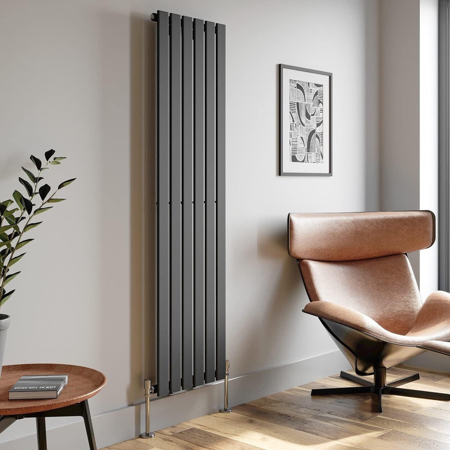 DuraTherm® 1800 x 452mm Anthracite Grey Vertical Designer Radiator ...