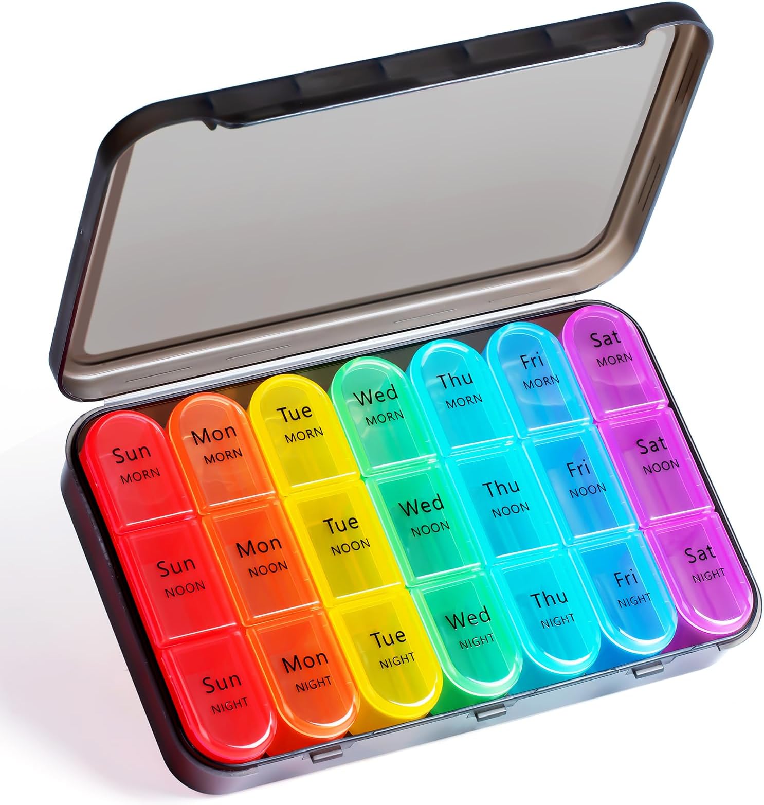 Amazon.com: 7-Day Pill Box Organizer 3 Times A Day Morning Noon and ...