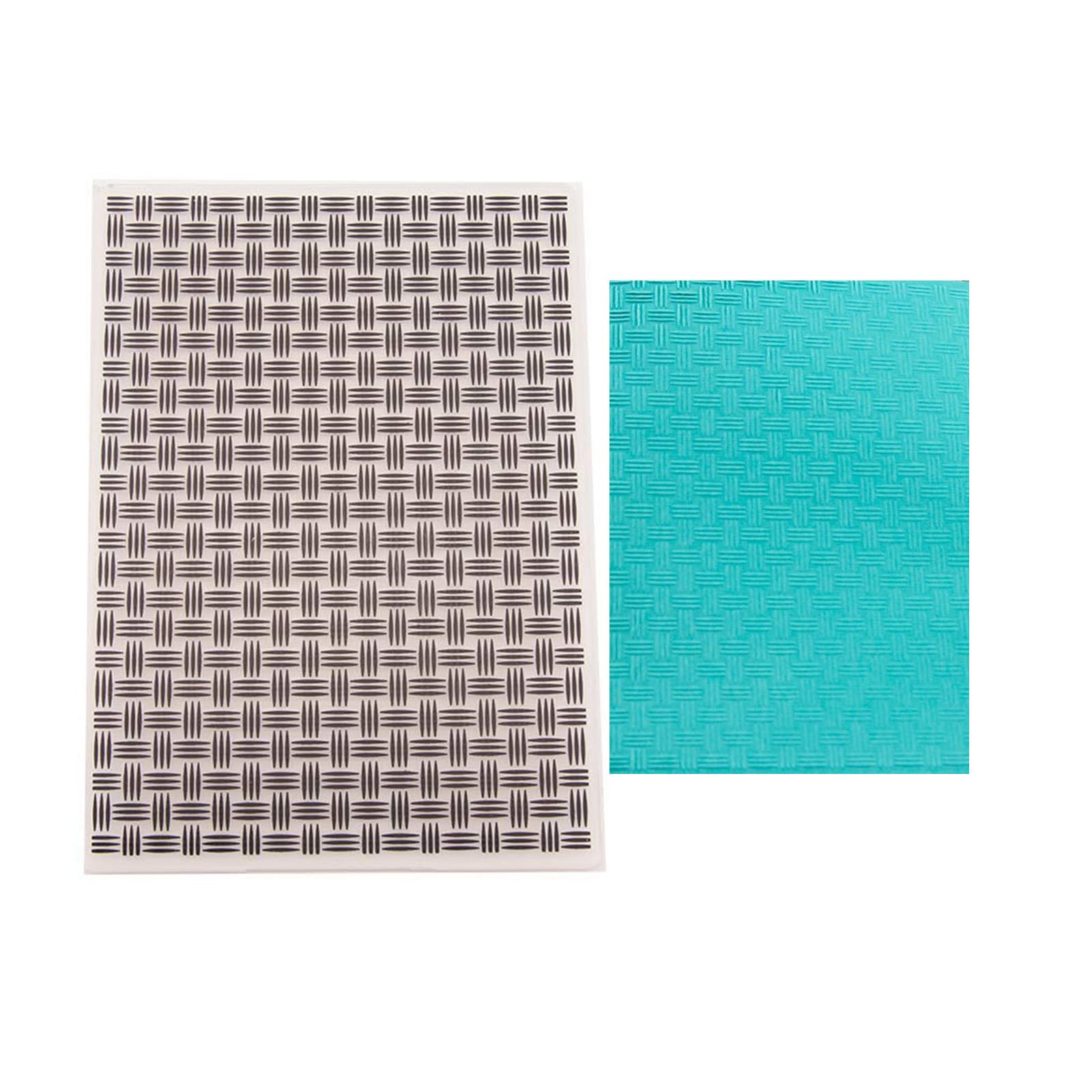 Amazon.com : DIYology 3-D Texture Basket Weaving Embossing Folders for ...