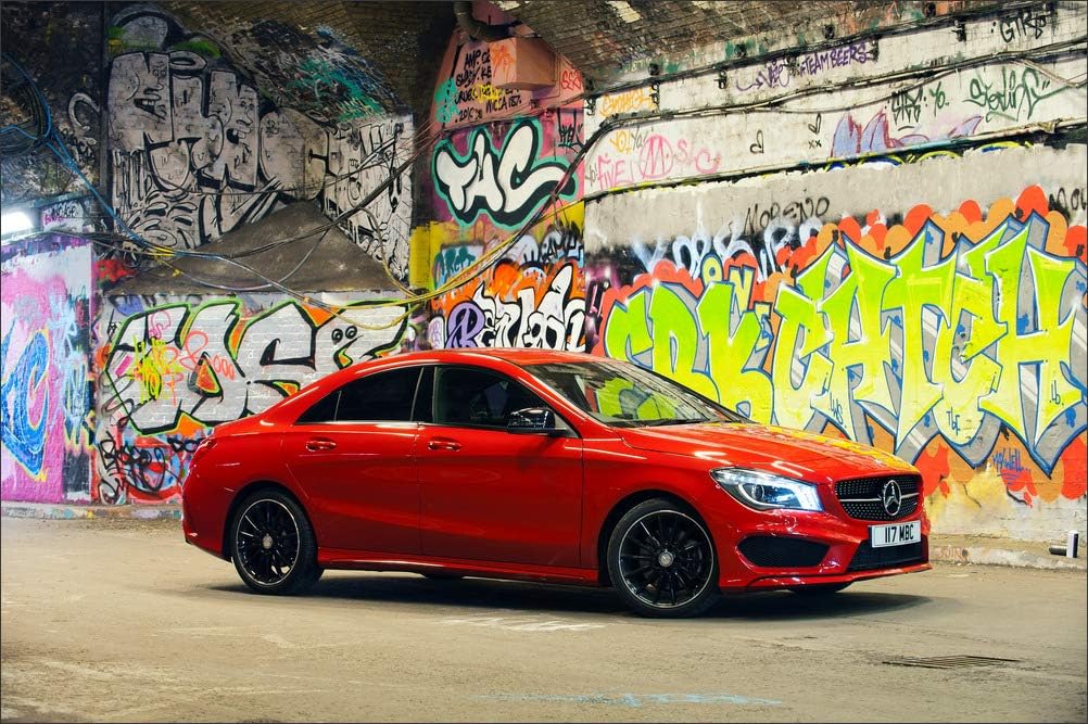Amazon.com: Innerwallz Mercedes-Benz Graffiti 2013 CLA220 CDI Red Wall ...