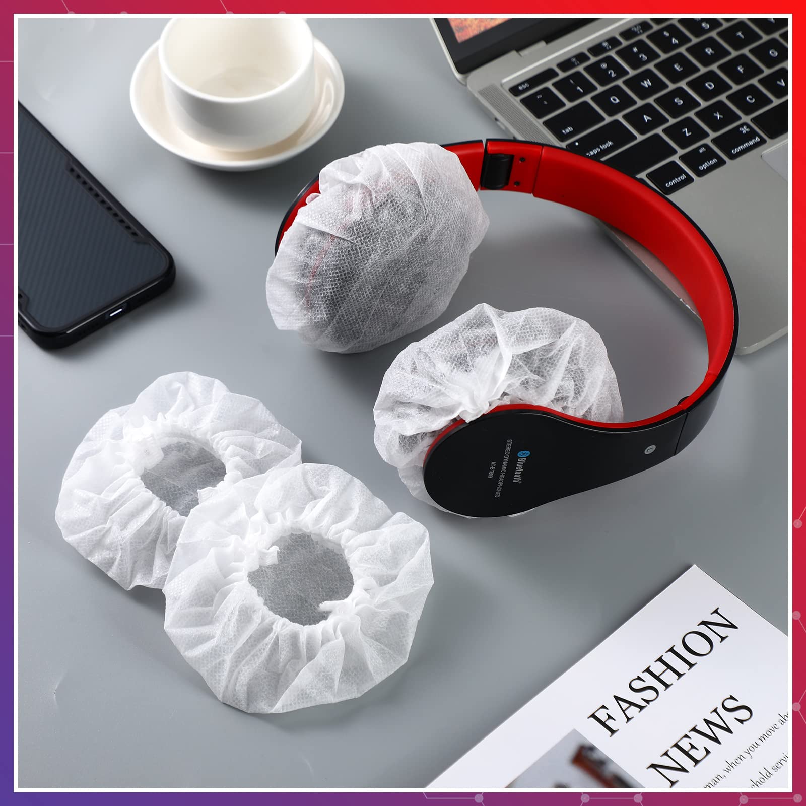 Snapklik.com : Hoteam 500 Pcs Disposable Headphone Covers, Non-Woven ...