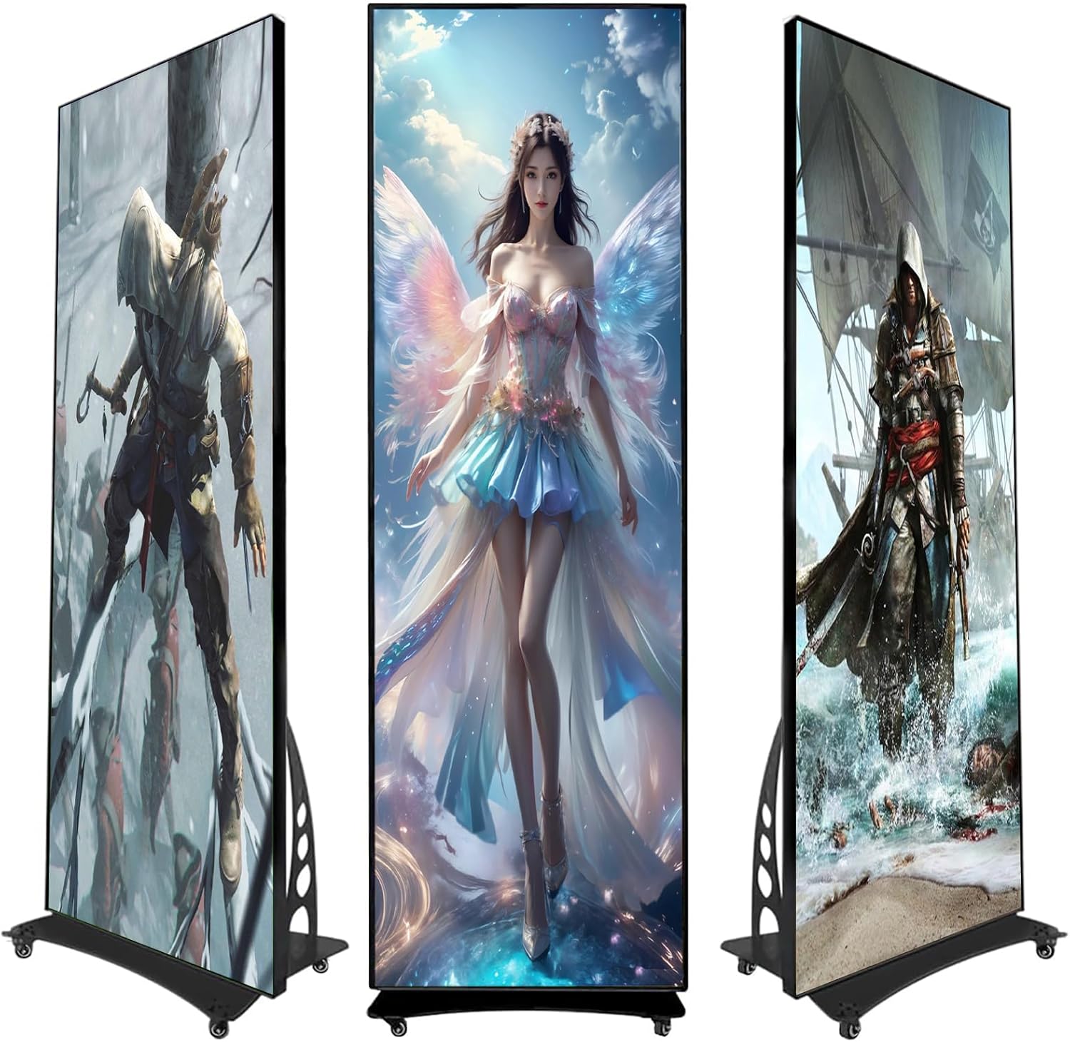 Amazon.com: P3 HD Floor Standing Poster Screen 78x25 inch LED Digital ...