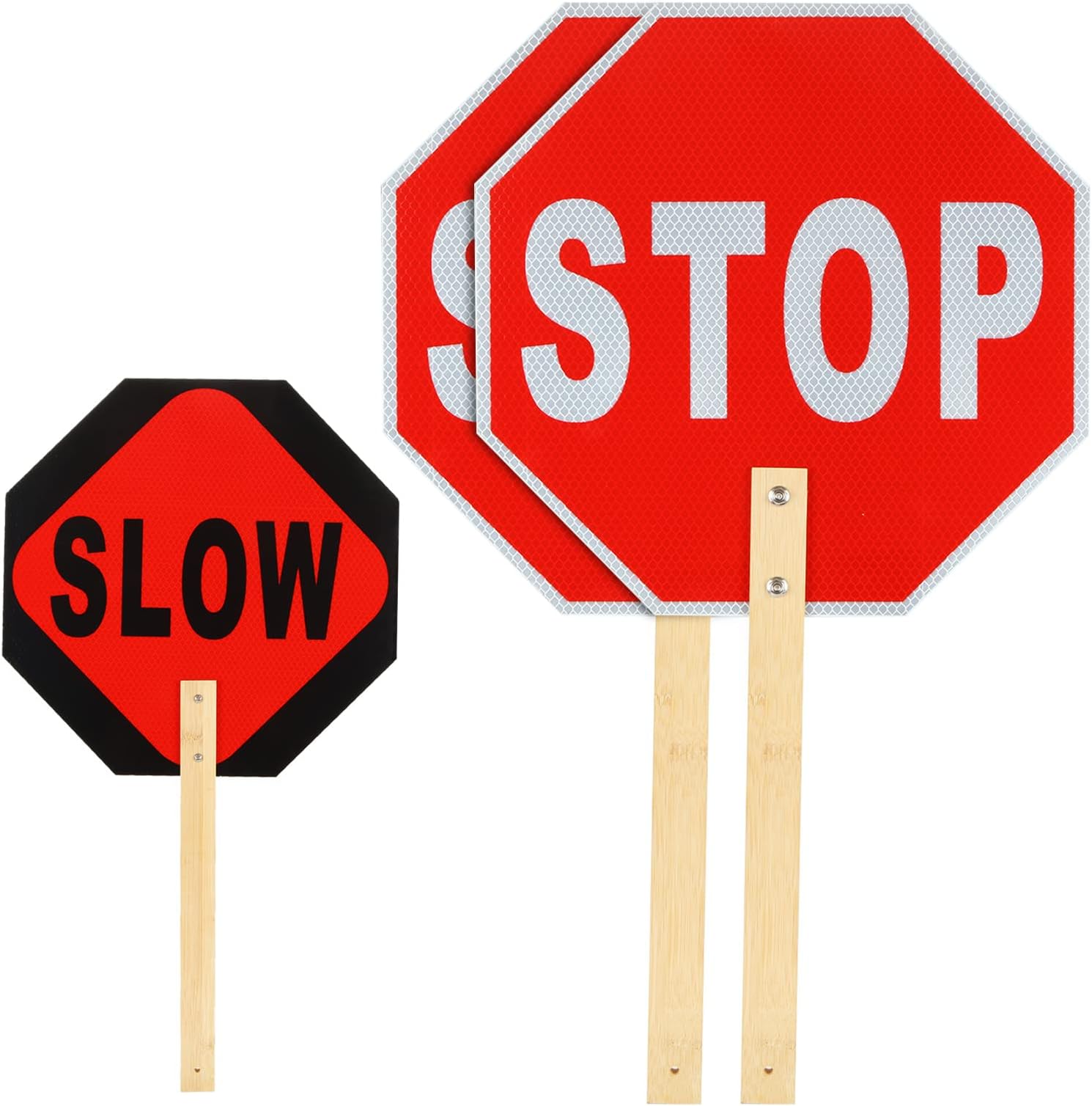 Amazon.com : BRITEGUARD 14" x 14" Crosswalk Warning Double-Sided Stop ...