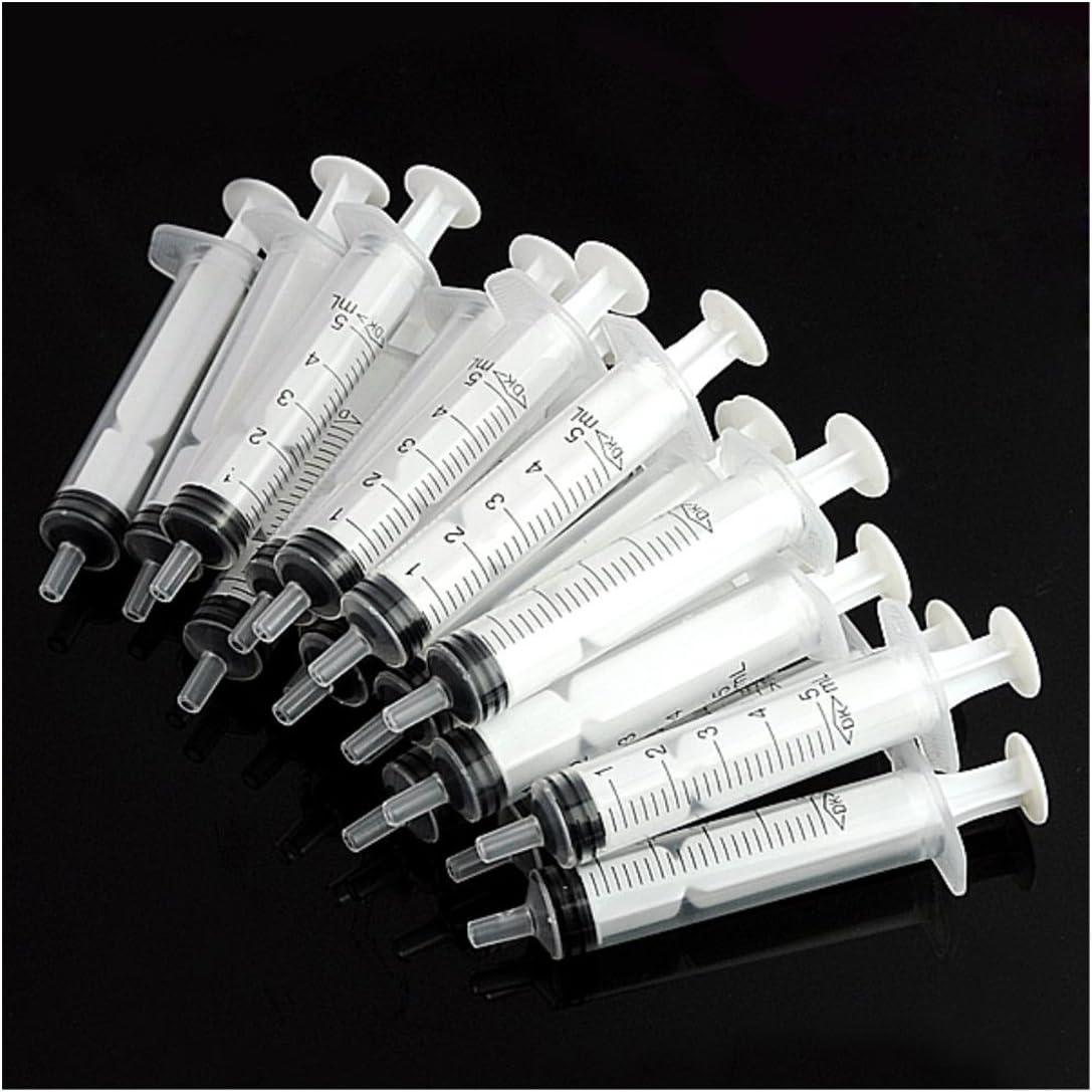 Amazon.com: 20 Pcs 5ml Plastic Syringes Reusable E-cigs E-juice Light ...