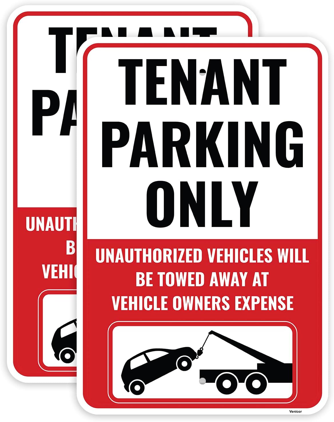 Amazon.com: 2PC Tenant Parking Only Sign, 18 x 12 Inches - Aluminum ...