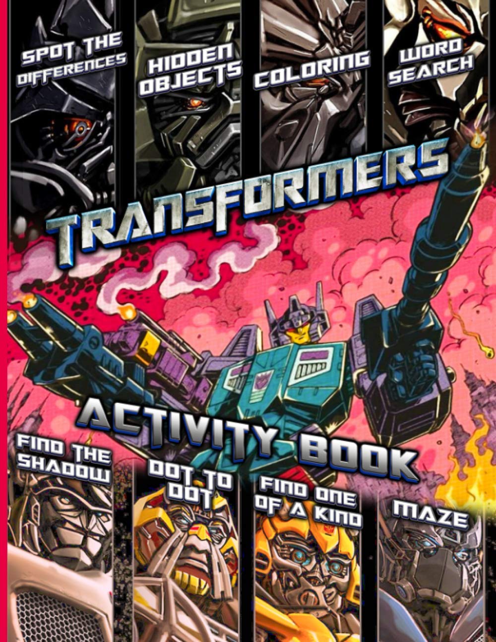 Transformers Activity Book High Quality Coloring Find Shadow Maze One ...
