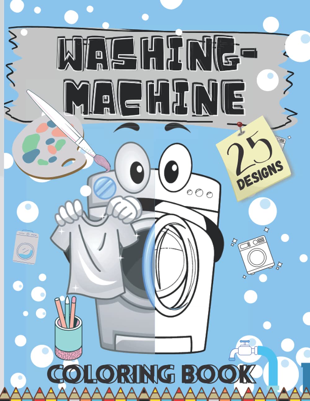 Buy Washing Machine Coloring Book: A Magical and Fun Colouring Pages ...