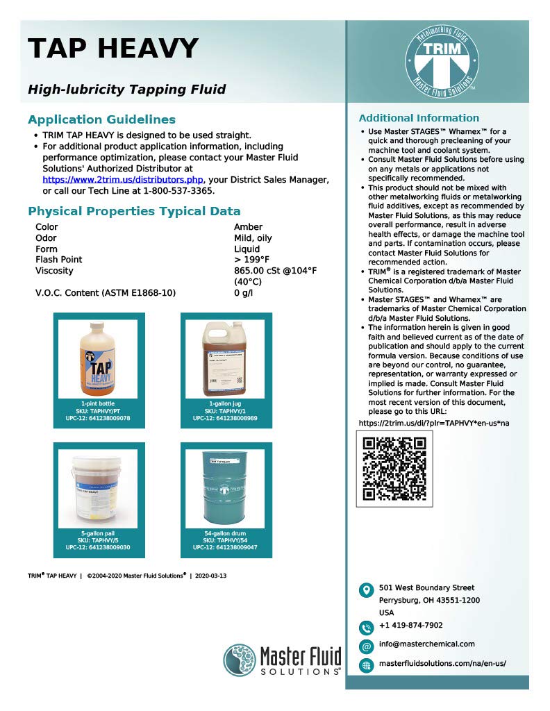 Snapklik.com : TAP HEAVY Industrial Tapping Fluid 1-pint Bottle