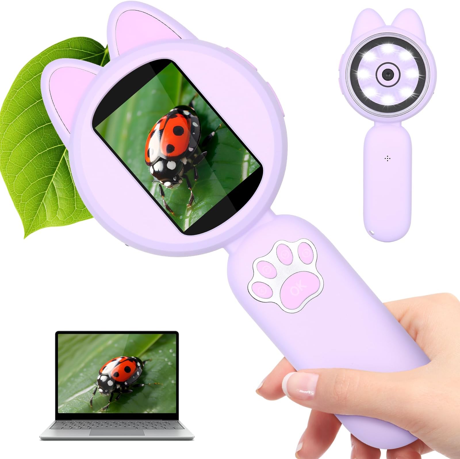 Amazon.com: Mafiti Microscope for Kids Mini Pocket Handheld Kids ...