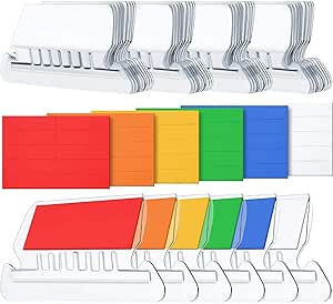File Folder Tabs - 60 Sets Hanging File Folder Tabs with 60 Sets Inserts for Organize and ...